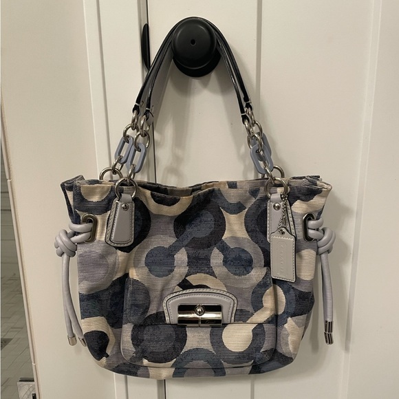 Coach | Bags | Coach Kristin Graphic Op Art Navy Blue | Poshmark